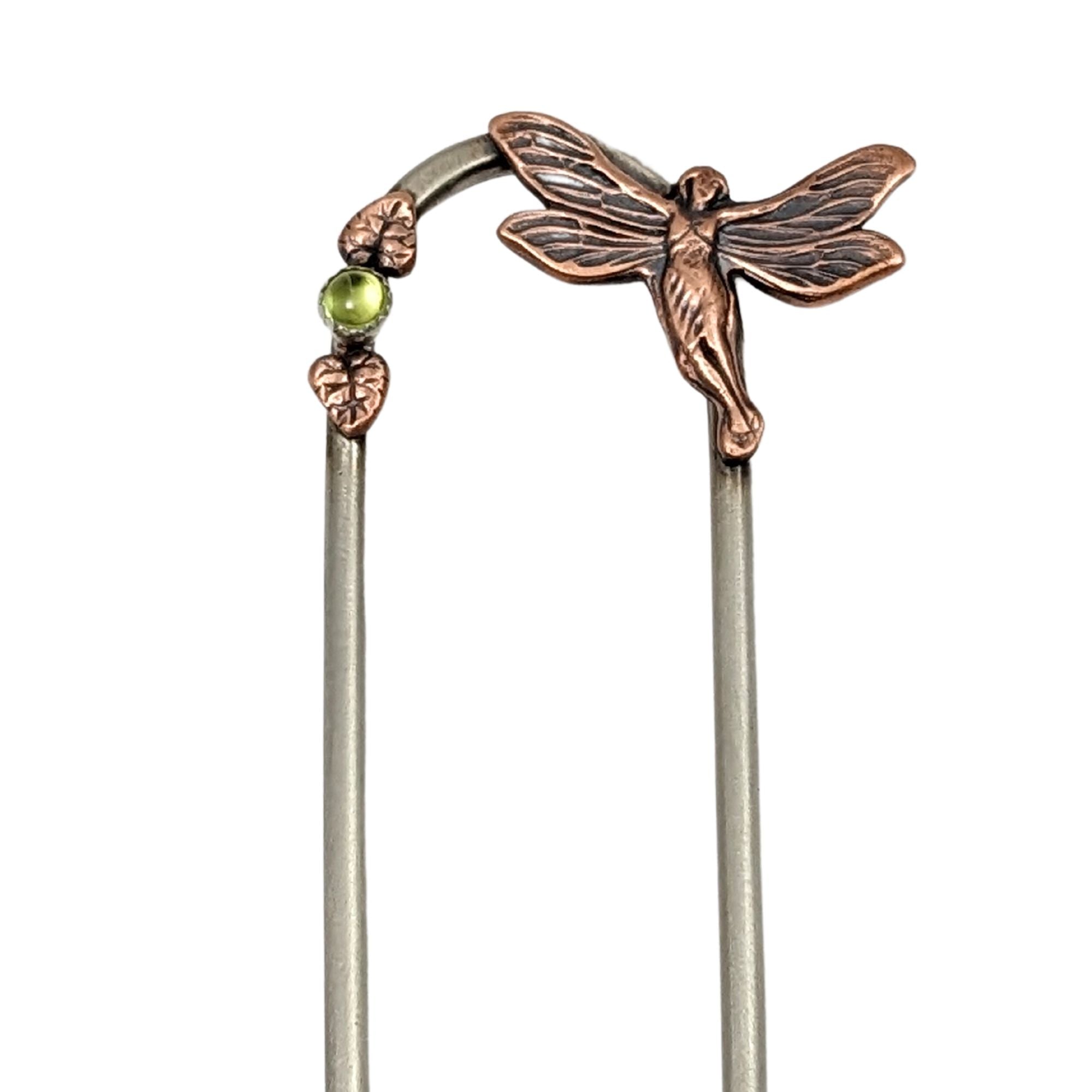 Fairy in a Peridot Garden Hair Fork – Hennessey Jewelry