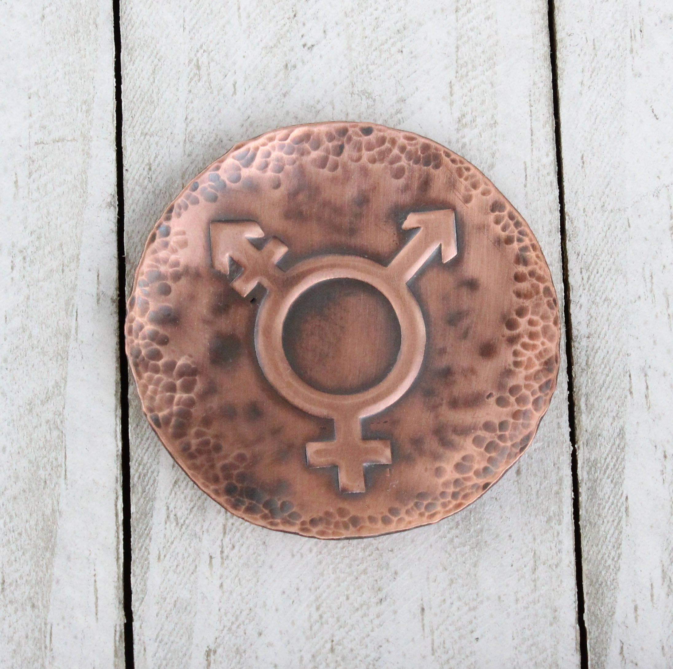Transgender Symbol Copper Ring Dish – Hennessey Jewelry